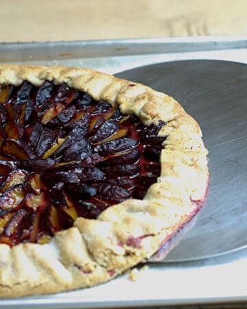 Rustic Plum Tart with a Walnut Crust - Baking Sense