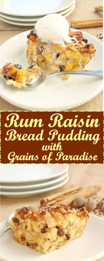 Rum Raisin Bread Pudding with Grains of Paradise - Baking Sense®