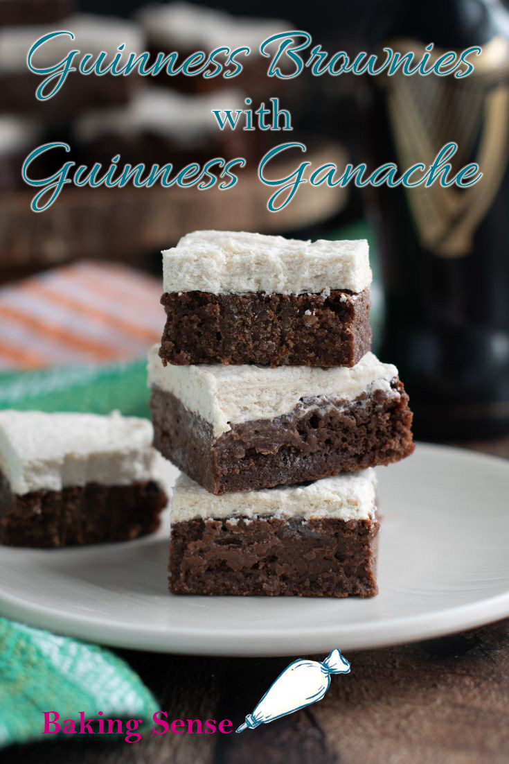 Guinness Brownies with Guinness Ganache - Baking Sense®