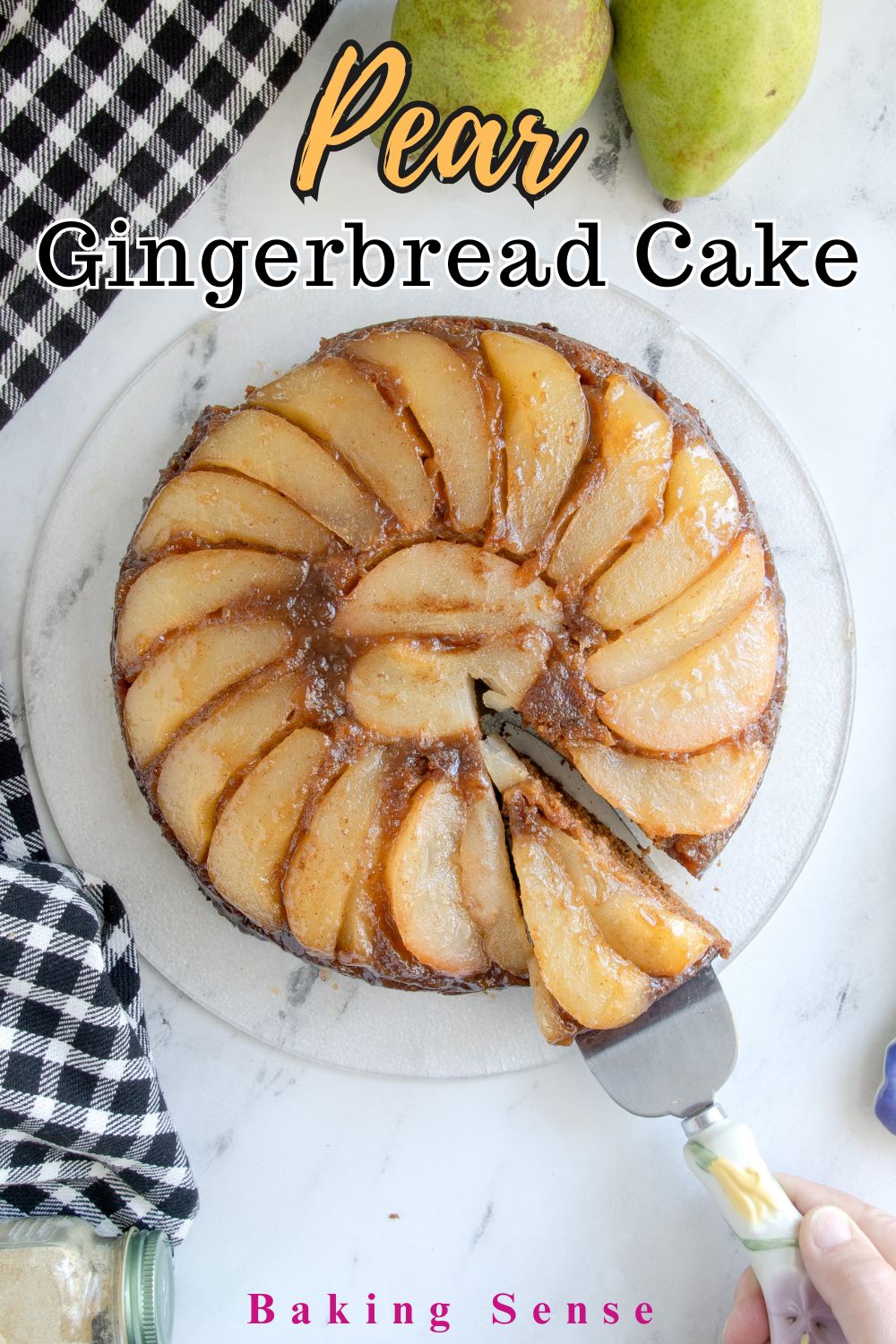 Pear Gingerbread Cake - Baking Sense®