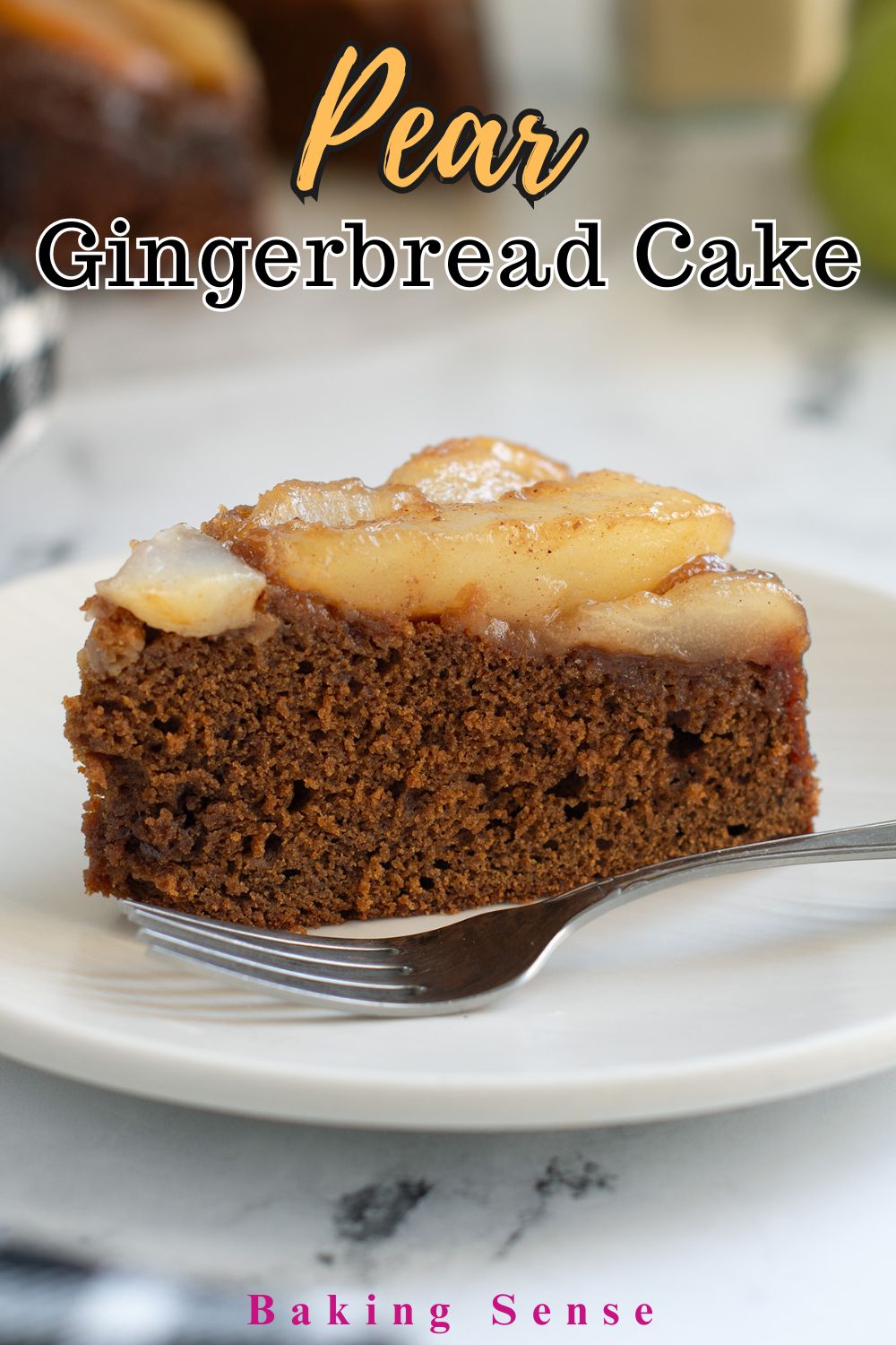 Pear Gingerbread Cake - Baking Sense®