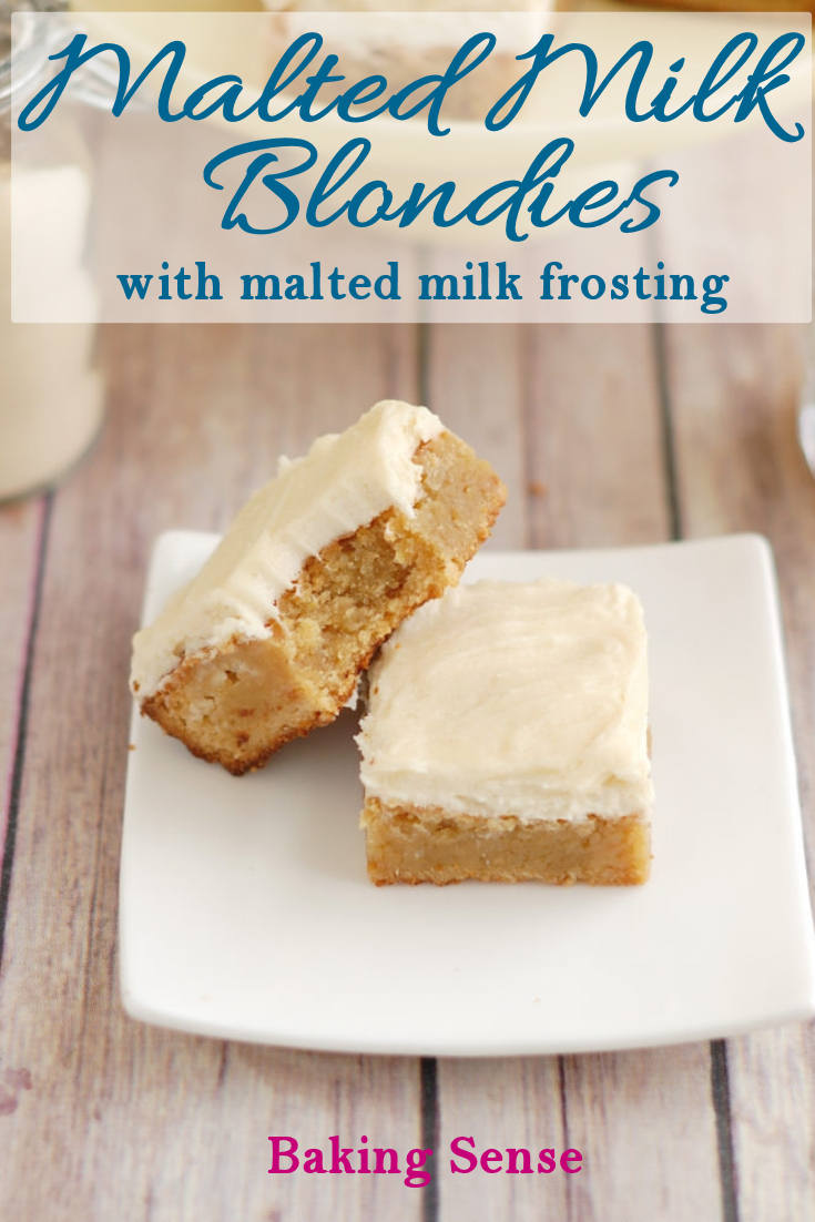 Malted Milk Blondies with Malted Milk Frosting - Baking Sense®
