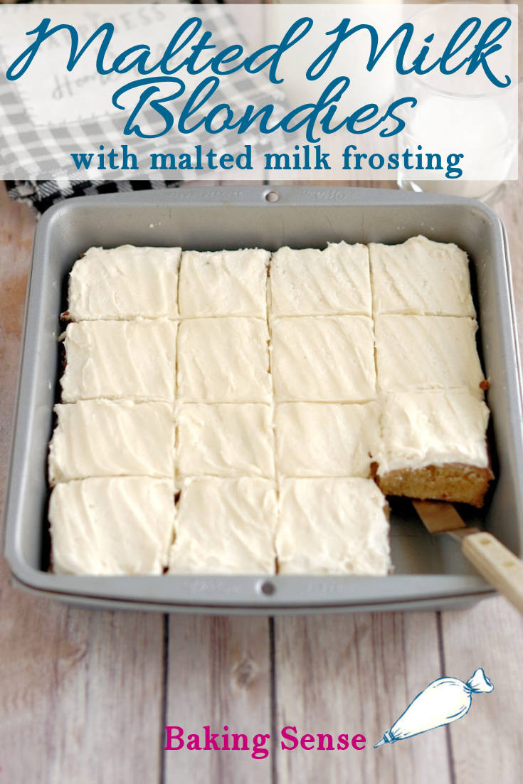 Malted Milk Blondies with Malted Milk Frosting - Baking Sense®