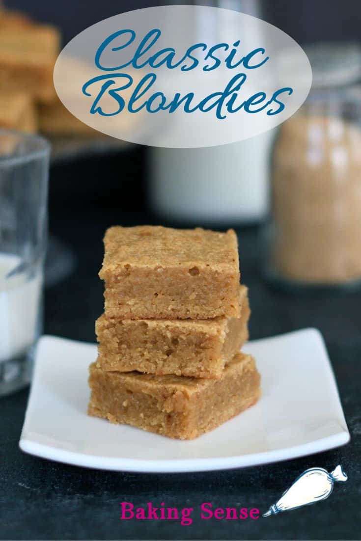Classic Blondies with a Crackly Crust - Baking Sense®