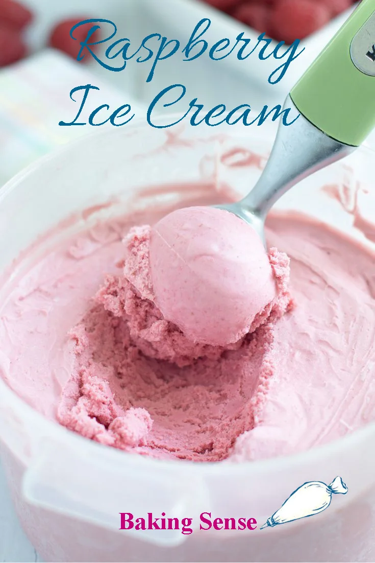 Homemade Raspberry Ice Cream - Baking Sense®