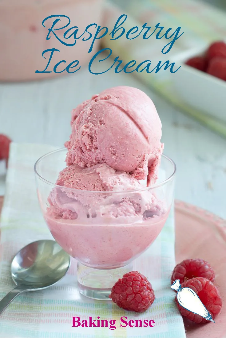Homemade Raspberry Ice Cream - Baking Sense®