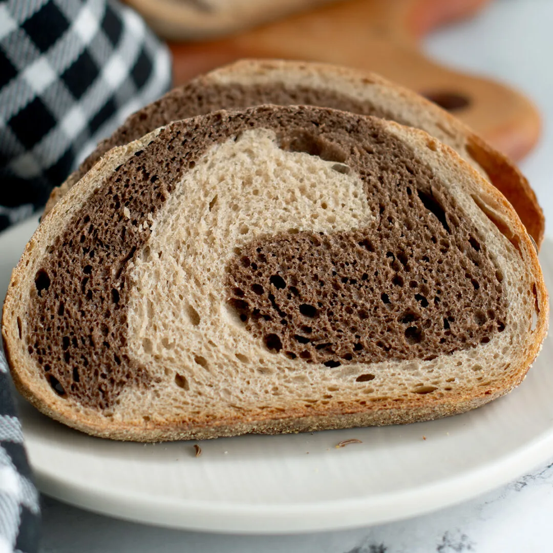 Sourdough Marble Rye Bread - Baking Sense®