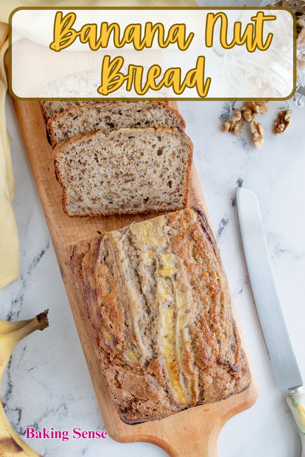 Easy & Tasty Banana Nut Bread - Baking Sense®