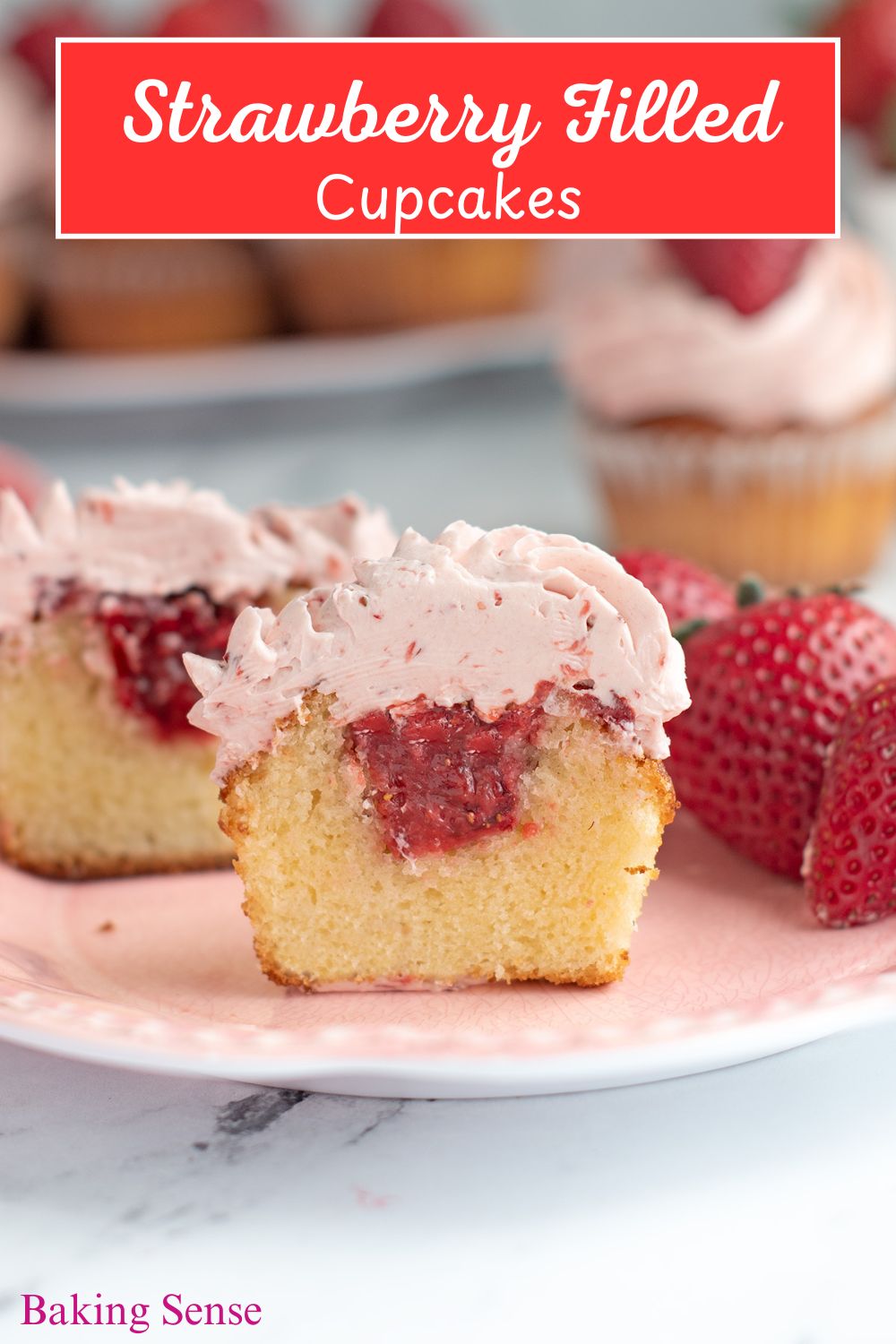 Strawberry Filled Cupcakes - Baking Sense®