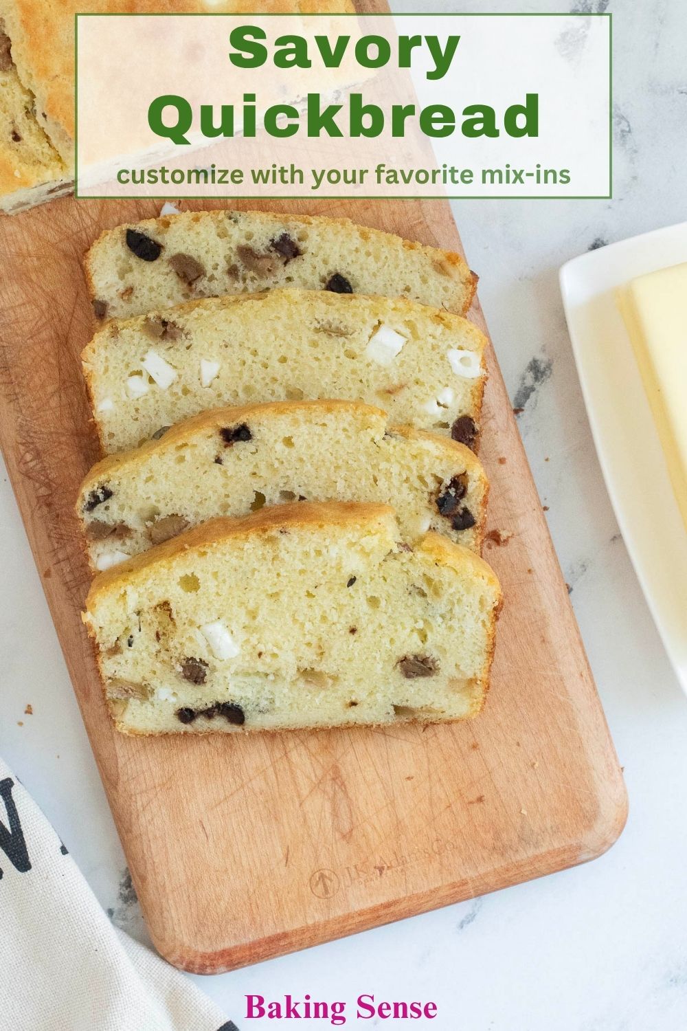 Savory Quick Bread with Feta & Olives - Baking Sense®